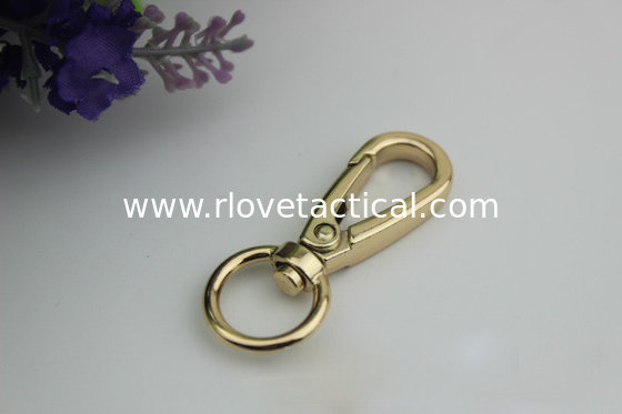 Bag accessories promotional item stock hanging gunmetal color 13 mm snap hook clip swivel with polishing