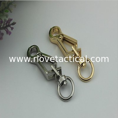 Fancy style bag fitting 11 mm gold & nickel color metal spring clip snap hook for handbag