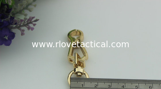 Fancy style bag fitting 11 mm gold & nickel color metal spring clip snap hook for handbag