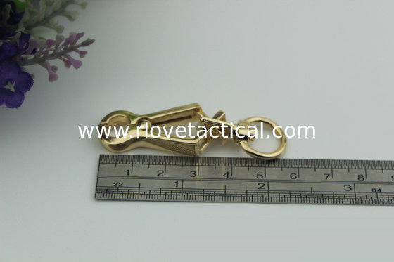 Fancy style bag fitting 11 mm gold & nickel color metal spring clip snap hook for handbag
