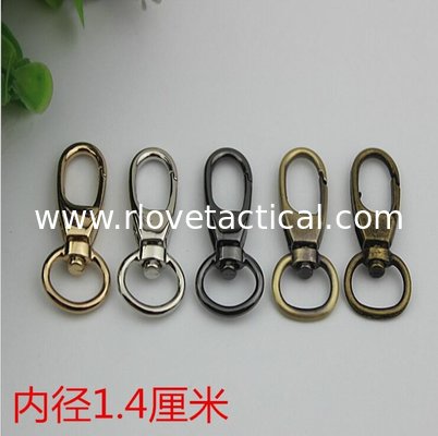 SP080 Custom zinc alloy 5 color 14 mm swivel spring snap clip bag strap hook for bags