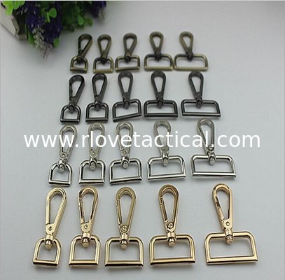 Personalized custom convenient 5 size gold metal handbag zinc alloy snap hook 32 mm & 38 mm