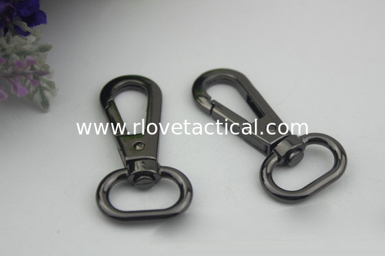Custom 3 color zinc alloy 20 mm oval ring bag hardware snap hook with nickel free
