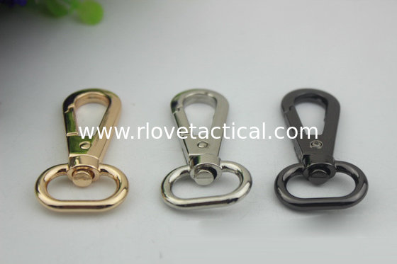 Custom 3 color zinc alloy 20 mm oval ring bag hardware snap hook with nickel free