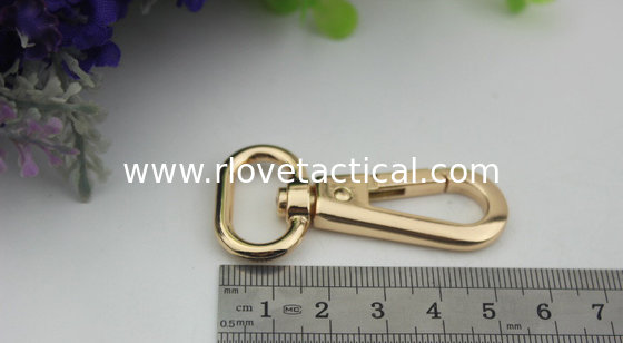 Custom 3 color zinc alloy 20 mm oval ring bag hardware snap hook with nickel free