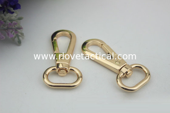 Custom 3 color zinc alloy 20 mm oval ring bag hardware snap hook with nickel free