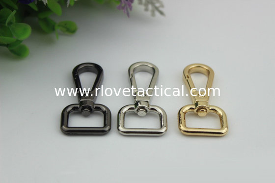 New products shiny gold square shape metal swivel bolt snap hook 16 mm for handbag