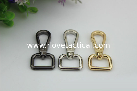 New products shiny gold square shape metal swivel bolt snap hook 16 mm for handbag