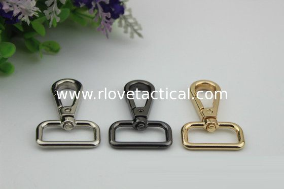 Durable strong zinc alloy metal eye bolt nickel snap hook 26 mm for sales