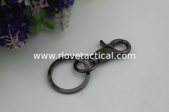 RLOVE design zinc alloy 18 mm spring trigger rose gold metal snap hook with key ring