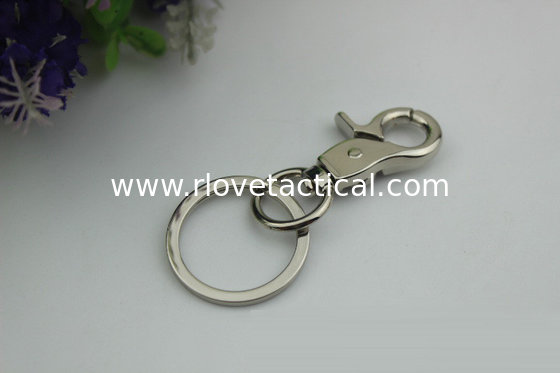 RLOVE design zinc alloy 18 mm spring trigger rose gold metal snap hook with key ring