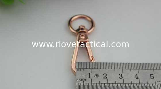 Leather handbag hardware rose gold swivel hook snap 14 mm & 13 mm round shape trigger snap hook