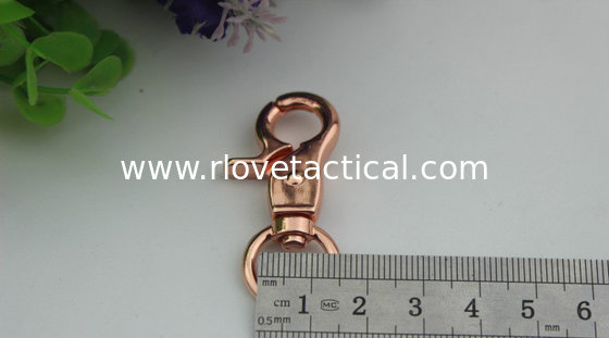 Leather handbag hardware rose gold swivel hook snap 14 mm & 13 mm round shape trigger snap hook