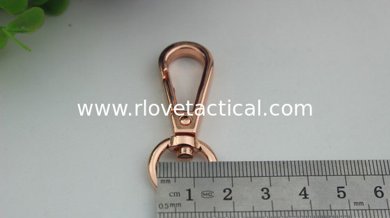 Leather handbag hardware rose gold swivel hook snap 14 mm & 13 mm round shape trigger snap hook