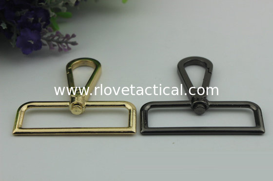Zinc alloy silver gold big 50 mm metal spring swivel bolt snap hook for bags fitting