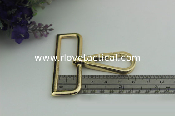 Zinc alloy silver gold big 50 mm metal spring swivel bolt snap hook for bags fitting
