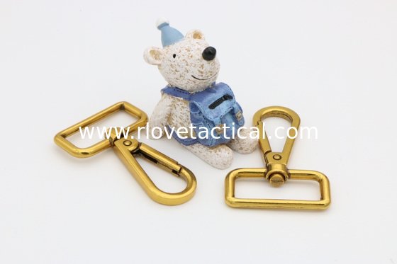 Professional custom zinc alloy 32.5 mm square shape metal big snap hook gold for handbags