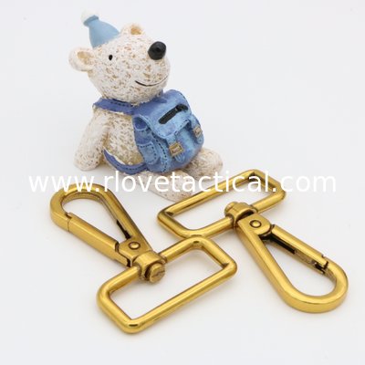 Professional custom zinc alloy 32.5 mm square shape metal big snap hook gold for handbags