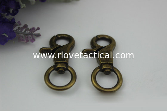 OEM/ODM zinc alloy 13 mm round eye bolt metal dog leash lobster claw swivel snap hook rose for bag accessories