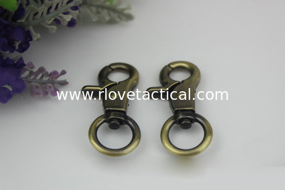 OEM/ODM zinc alloy 13 mm round eye bolt metal dog leash lobster claw swivel snap hook rose for bag accessories