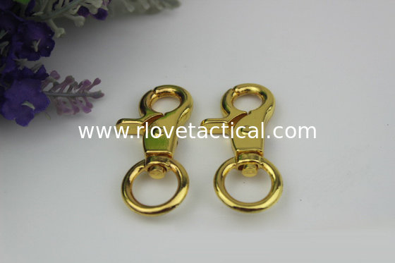 OEM/ODM zinc alloy 13 mm round eye bolt metal dog leash lobster claw swivel snap hook rose for bag accessories