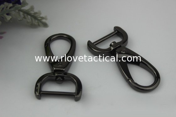 Durable nickel free 3 color zinc alloy metal 20 mm eye bolt d ring snap hook for handbag