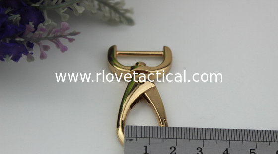 Durable nickel free 3 color zinc alloy metal 20 mm eye bolt d ring snap hook for handbag