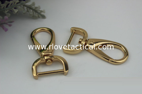 Durable nickel free 3 color zinc alloy metal 20 mm eye bolt d ring snap hook for handbag