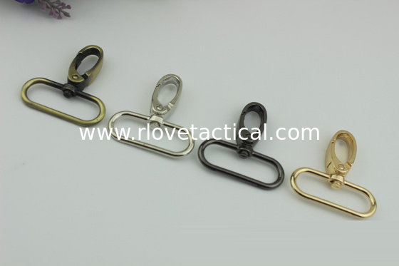 Nickel free zinc alloy 38 mm oval ring bag hardware snap hook for  leather straps