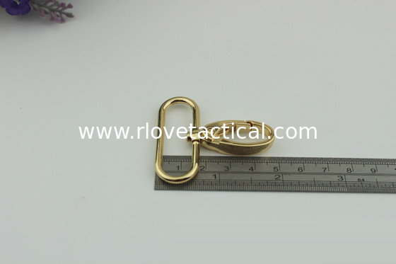 Nickel free zinc alloy 38 mm oval ring bag hardware snap hook for  leather straps