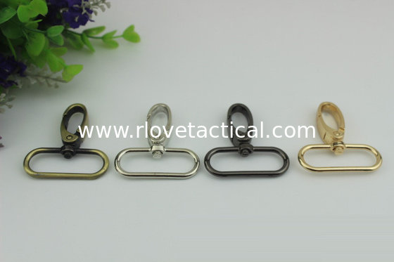 Nickel free zinc alloy 38 mm oval ring bag hardware snap hook for  leather straps