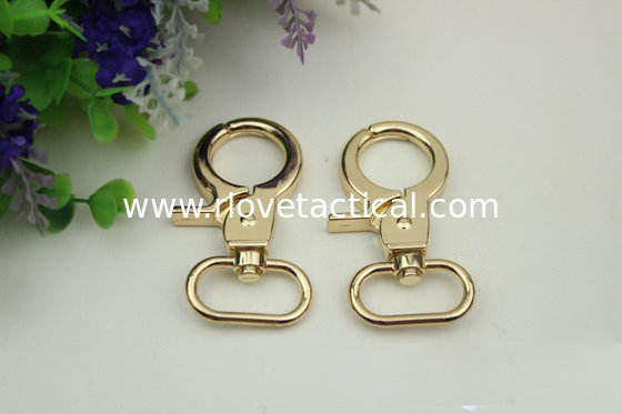 Oval shape eye bolt 26 mm gold metal trigger swivel snap hook for handbag accessories