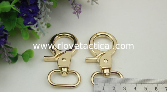Oval shape eye bolt 26 mm gold metal trigger swivel snap hook for handbag accessories