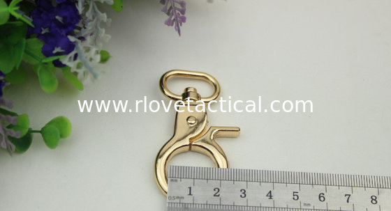 Bag accessory oval shape gold 20 mm metal dog leash snap hook for women handbag wholesale