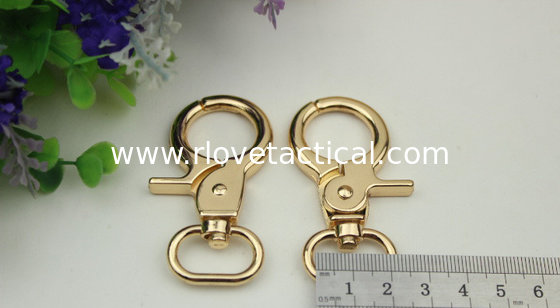 Bag accessory oval shape gold 20 mm metal dog leash snap hook for women handbag wholesale
