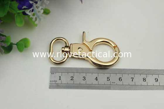 Bag accessory oval shape gold 20 mm metal dog leash snap hook for women handbag wholesale