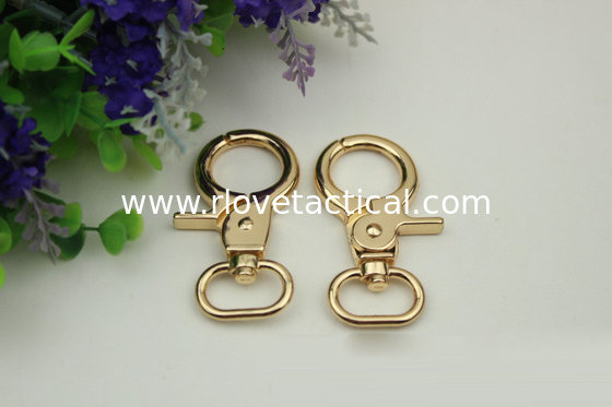 Bag accessory oval shape gold 20 mm metal dog leash snap hook for women handbag wholesale
