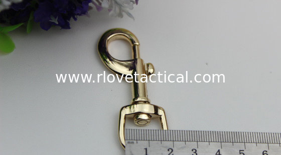 Bag purse zinc alloy light gold d ring 16 mm dog collar snap hook with nickel free
