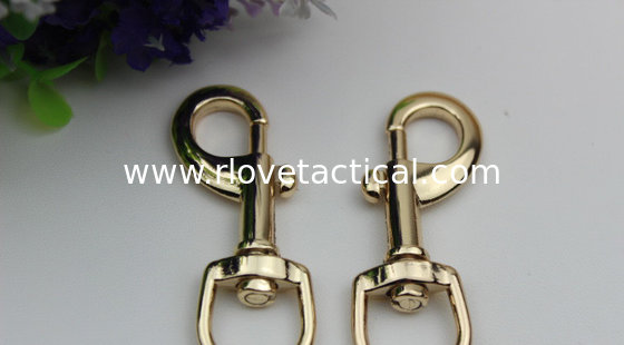 Bag purse zinc alloy light gold d ring 16 mm dog collar snap hook with nickel free