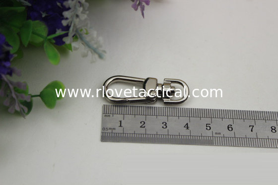 Multi-color provide zinc alloy handbag 8 mm d shape nickel color strap snap hook