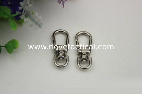Multi-color provide zinc alloy handbag 8 mm d shape nickel color strap snap hook