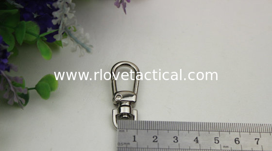 Multi-color provide zinc alloy handbag 8 mm d shape nickel color strap snap hook