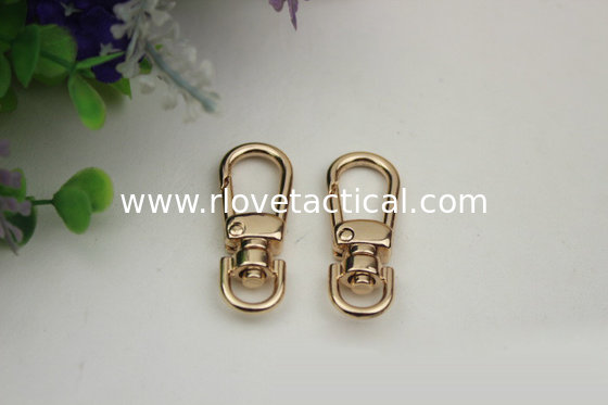 Multi-color provide zinc alloy handbag 8 mm d shape nickel color strap snap hook