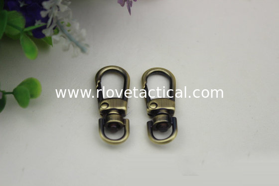 Multi-color provide zinc alloy handbag 8 mm d shape nickel color strap snap hook