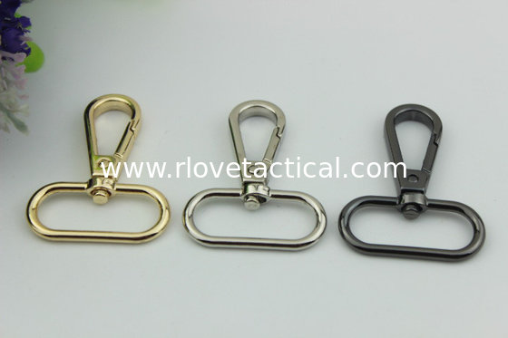 Creative novelty fashion single bag accessories light gold oval shape 32 mm swivel eye snap hook