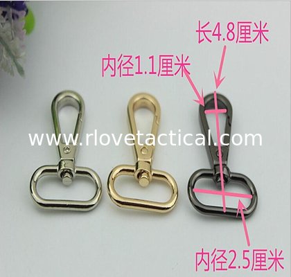 Designer latest design simple nickle color zinc alloy 25 mm high quality snap hook for sling bag