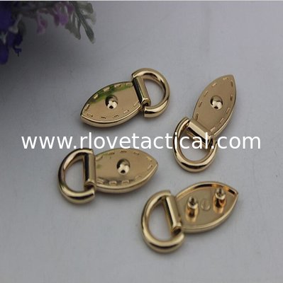 Decorative hardware metal zinc alloy ligh gold 11.5 mm handbag straps buckle rivet stud with screw