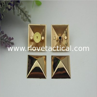 Bag hardware accessories light gold button decoration square shape rivet stud 25 mm with screws