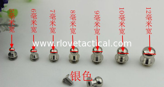 Bag metal hardware accessories nickel color 4 mm -12 mm high quality monk head nipple nail wholesale