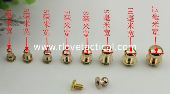 Bag metal hardware accessories nickel color 4 mm -12 mm high quality monk head nipple nail wholesale